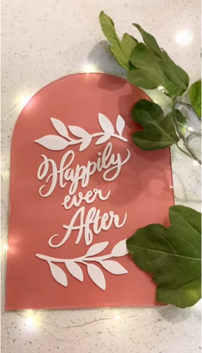 Acrylic Arch Table Top Sign Blanks with Base 8x12 10pack : TAP Plastics